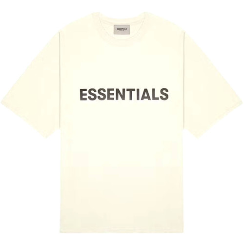 ESSENTIALS FRONT LOGO TEE - CREAM | outcaststorebkk.com