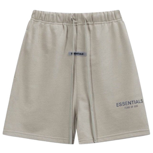 ESSENTIALS WHITE LOGO SHORTS - TAN | outcaststorebkk.com