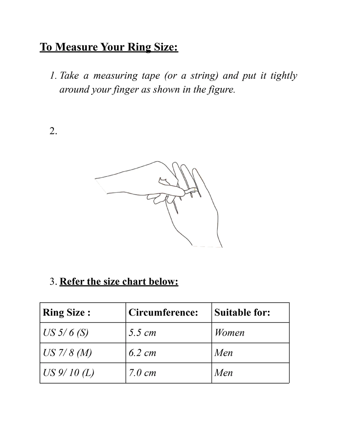 Ring Size Chart Malaysia Lupon gov ph