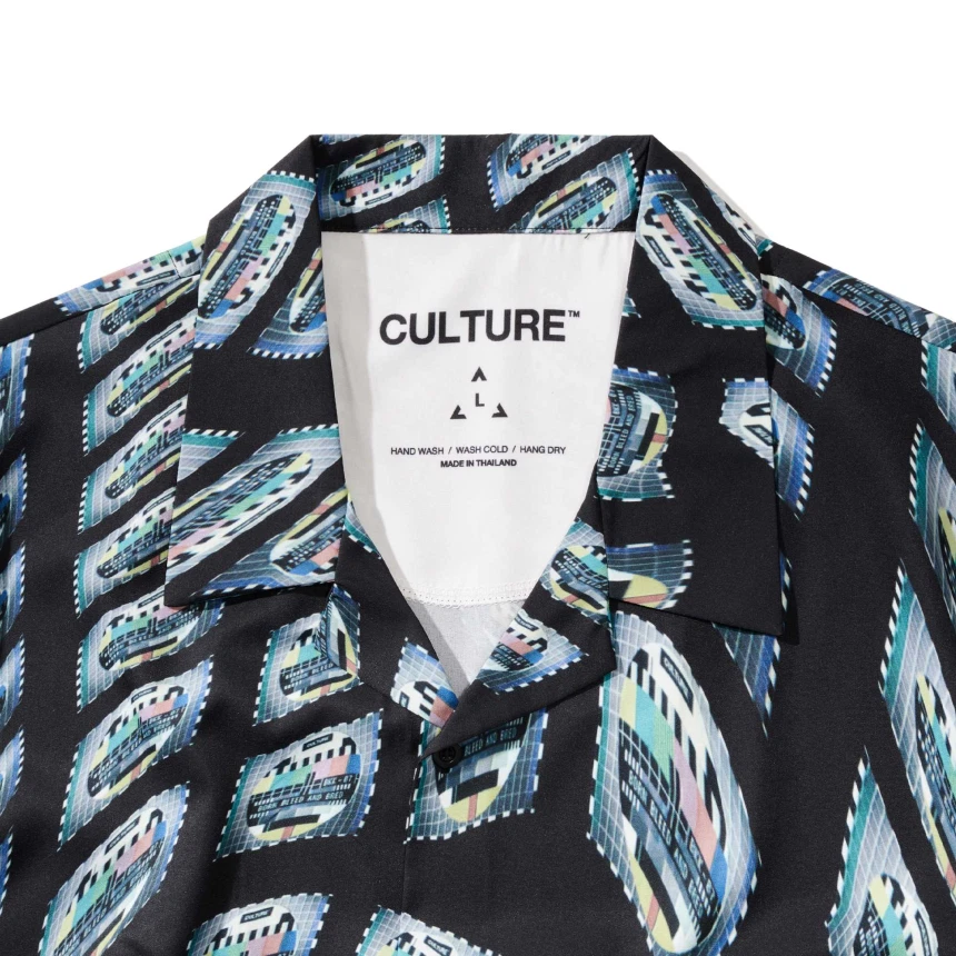 Culture Test Pattern RGB Bowling Shirt | outcaststorebkk.com