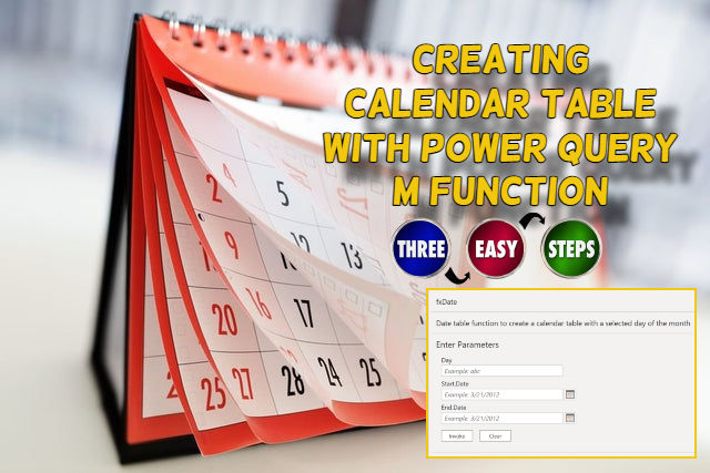 Creating Calendar Table with 3 Steps