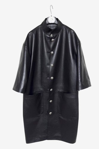 Bespoke Black Lambskin Leather Half Coat | Leather Garments HK