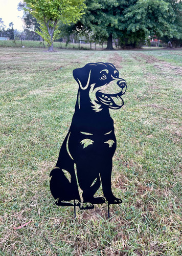 Rottweiler inspired Metal Garden Memorial Statue | Mia Cooper & Co