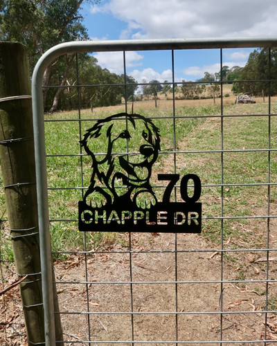 Golden Retriever Address Signs - Proudly Made in Australia