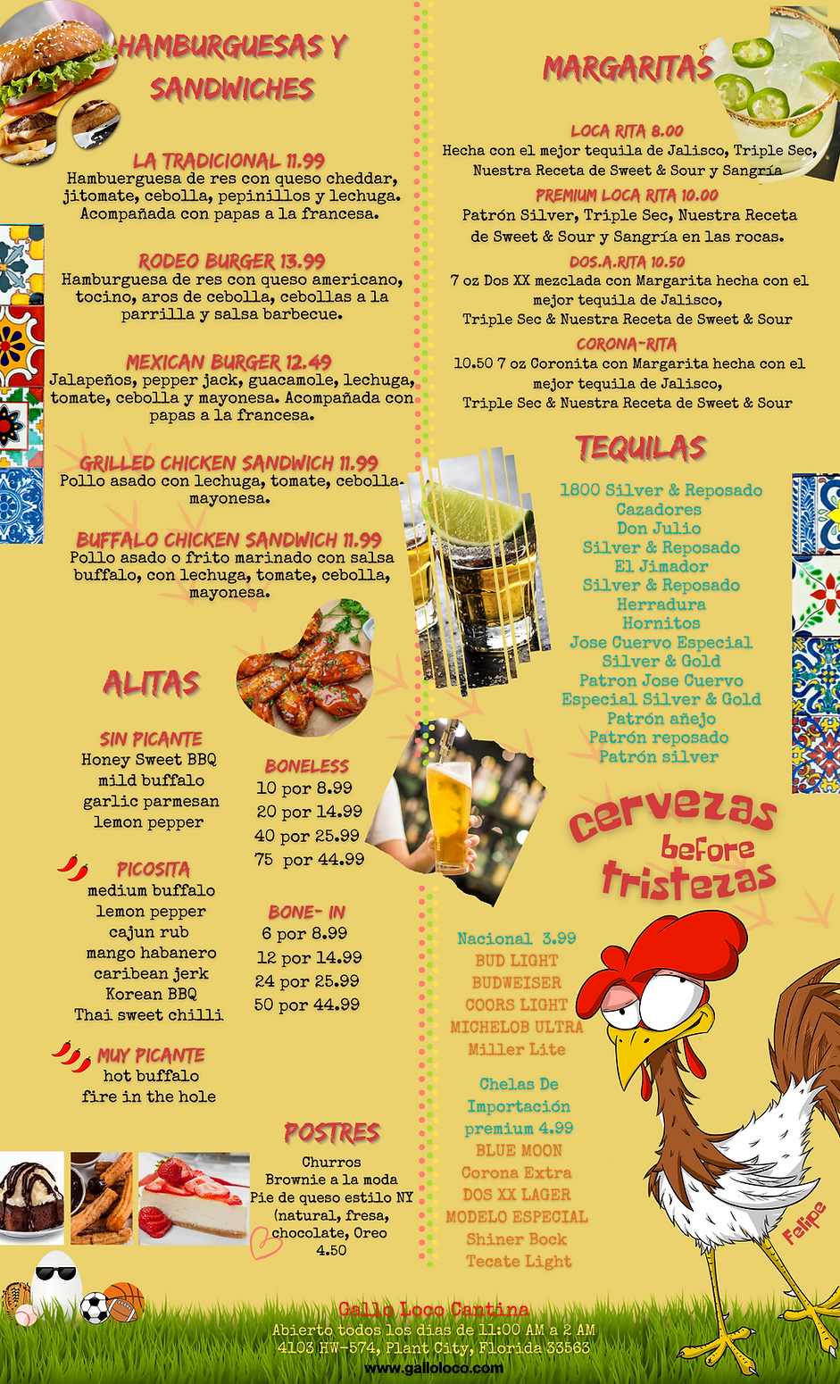 Menú | Gallo Loco