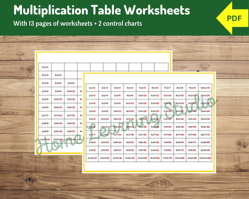 Montessori Multiplication Tables Worksheets | Math Mastery for Kids ...