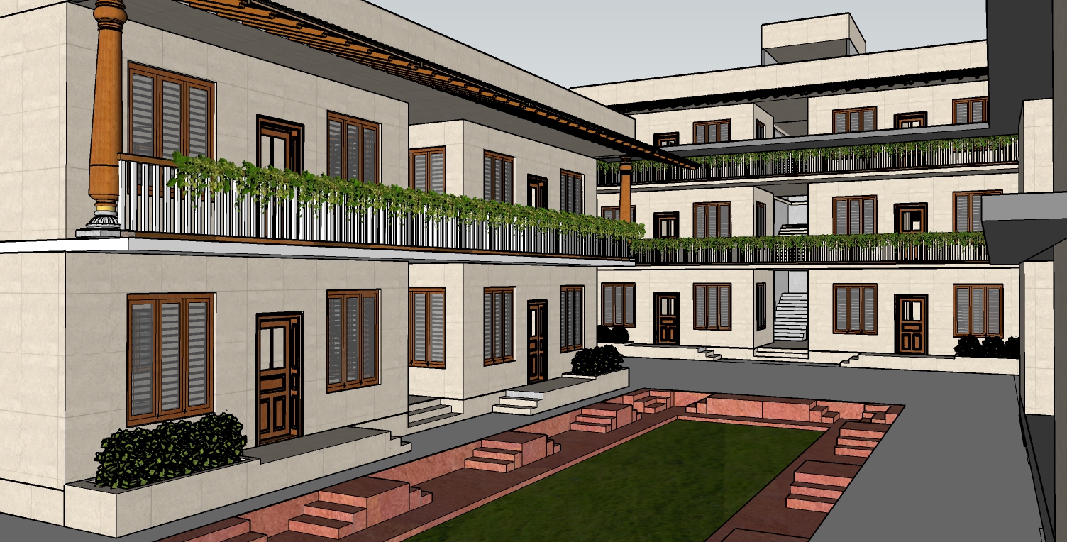 Modern Apartment Building Rendering | ArchiVinci | 85316