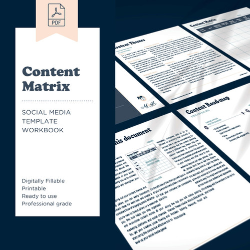 Marketing Content Matrix Worksheet | addagirl