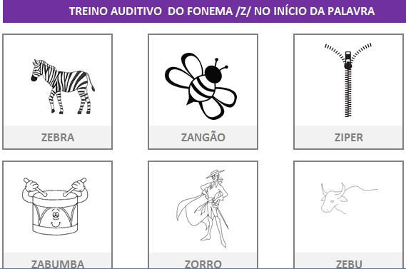 Manual da planilha de fonoaudiologia treino do fonema Z