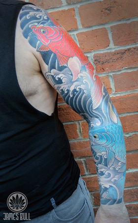 japanese style bull tattoo