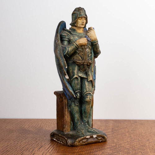 Rare Arts and Crafts Compton Pottery Figure of St Michael by Mary Seton ...