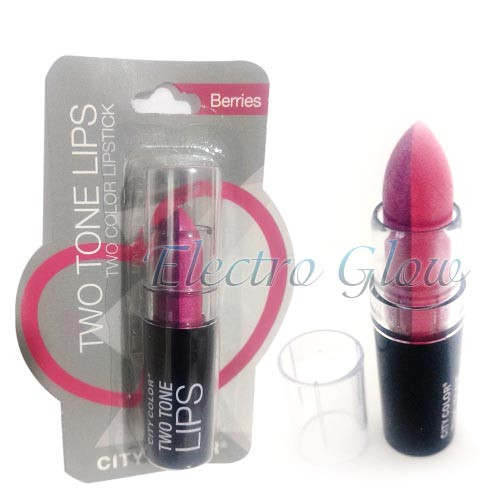 3 Labiales Two Tone Lips Dos en Uno City Color | Electro Glow