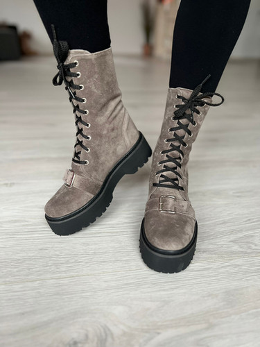 Bocanci LONG BROWN VIBE | Leather Weather