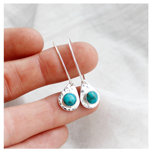 Turquoise Tear Drops | Teän’s Silver Shed