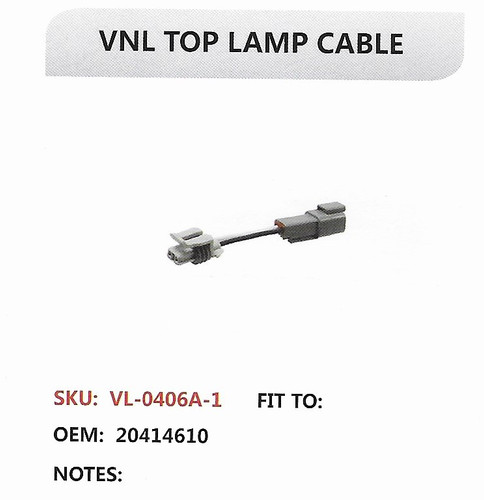 Volvo VNL Top Lamp Cable | qualitykustomsinc