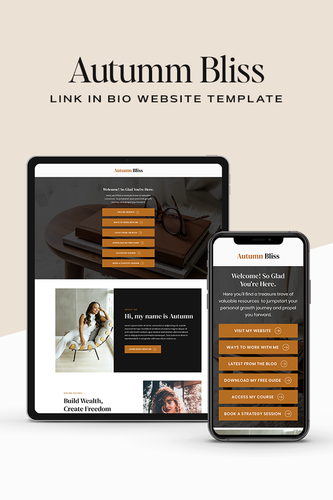 Autumn Bliss | Wix Link In Bio Template | Wix Pro Themes