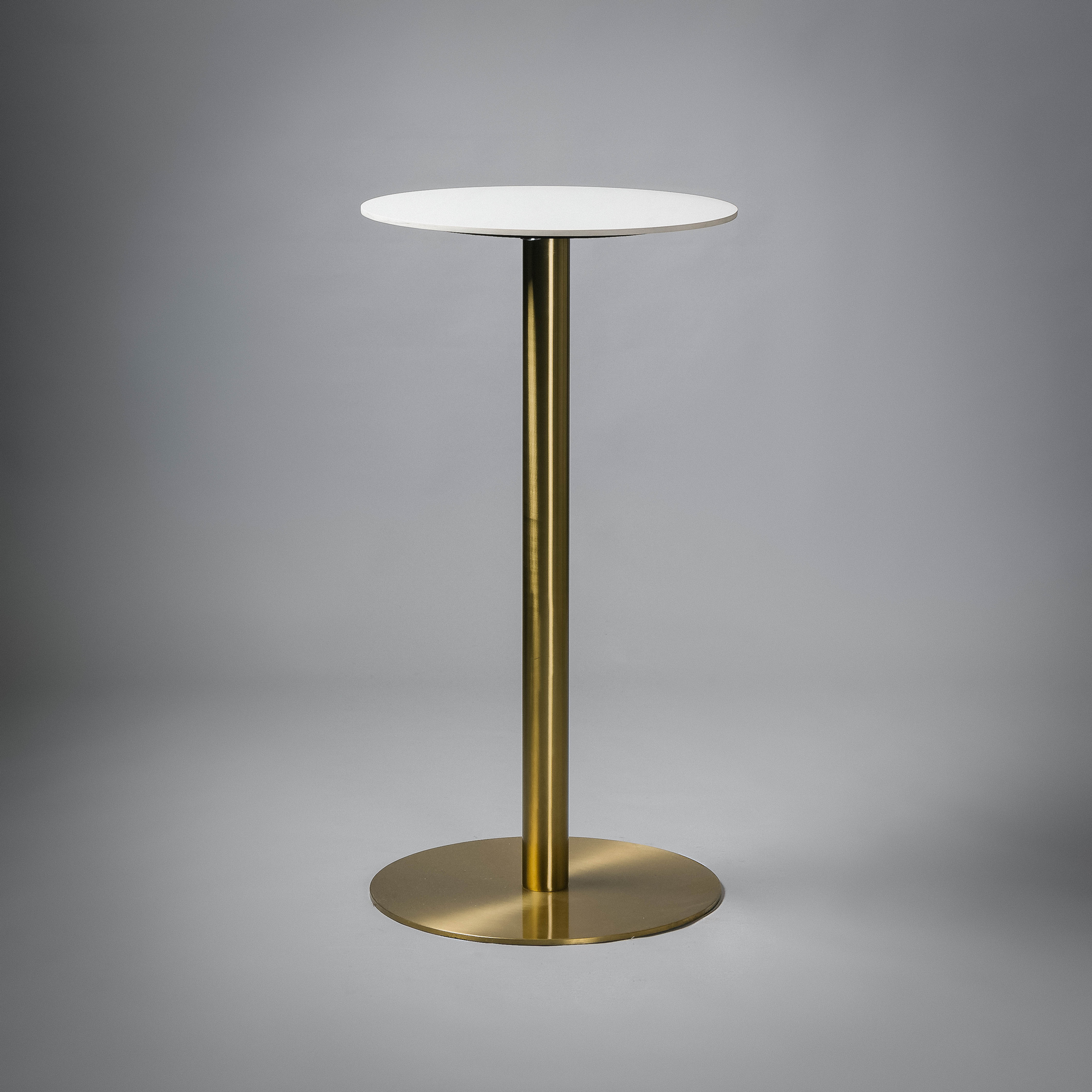 St Tropez White Round Poseur Table