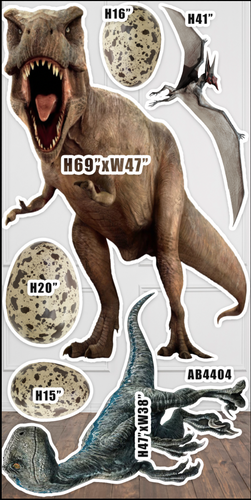 AB4404FS(SB) Realistic Dinosaur Set Party Cutouts, Party Decor | Quick ...