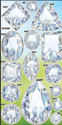 UP2499 DIAMONDS | Party Prop Signs
