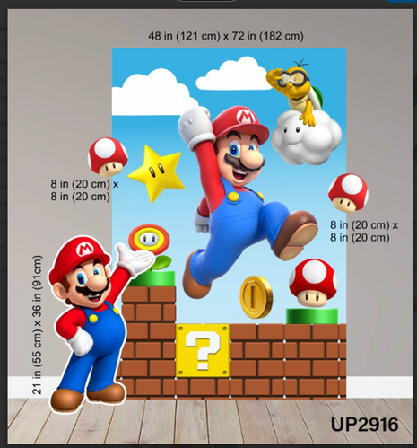 Super Mario Backdrop UP2916 SPECIAL BOARD Coroplast Props ...