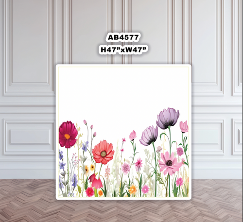 AB4577HS 4x4 floral backdrop Floral white panel, fairy, easter theme ...