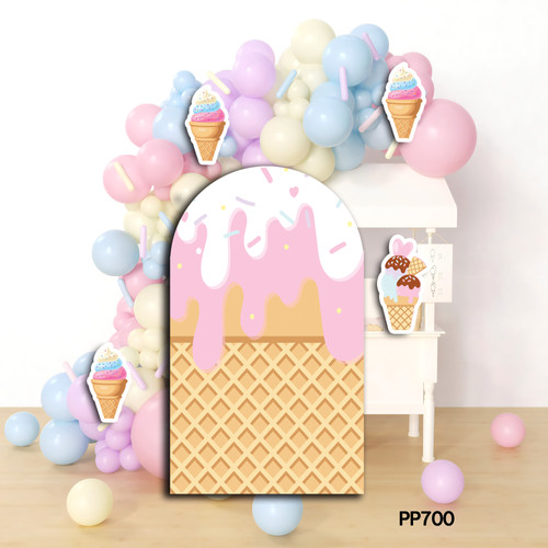 PP700 QS3 (SB) ICE CREAM SWEETS CANDY Panel backdrop | Kecutefiestaprops