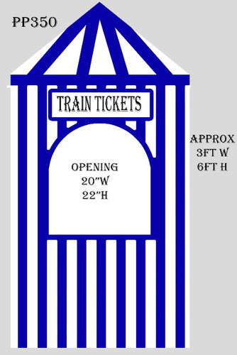Train Ticket Booth stand panel PP350(SB) | Quick Party Props