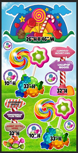 UP652 Candyland Lollypop Woods, Ice cream Slopes, King and sweet ...