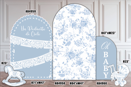AB4958-60(SB) Un pedacito de cielo lindo baby shower, toile mexican ...
