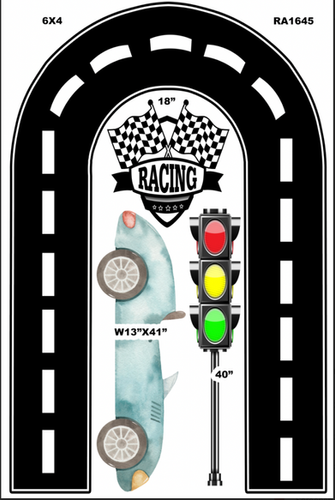 RA1645 3QS (SB) Racing car theme, Racer cutout, Party prop, Approx 6FT ...