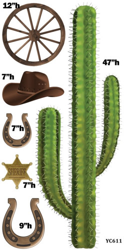 YC611 Farm western cowboy cactus | Quick Party Props
