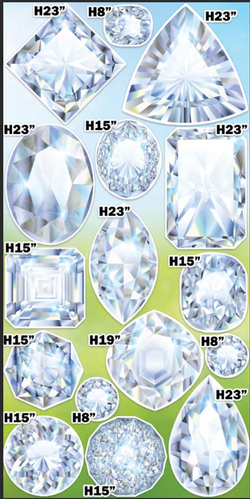 UP2491 FS DIAMONDS | Party Prop Signs