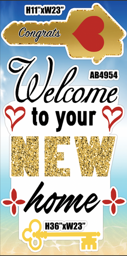 AB4954QS New House, Sold , realtor congrats key Welcome Home Realtor ...