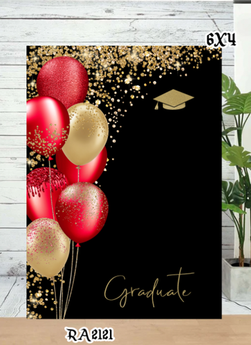 RA2121 SB Grad Graduation RED6x4 | Quick Party Props