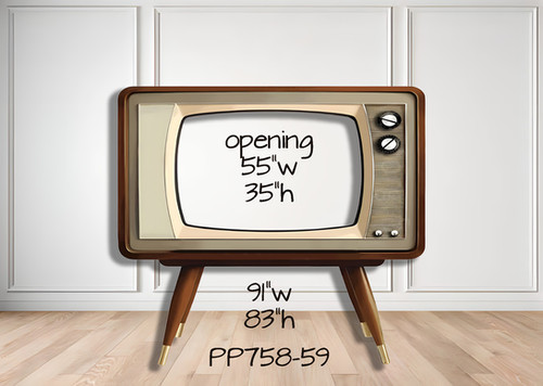 PP758 (SB) 2FS Vintage old style TV TELEVISION | Quick Party Props