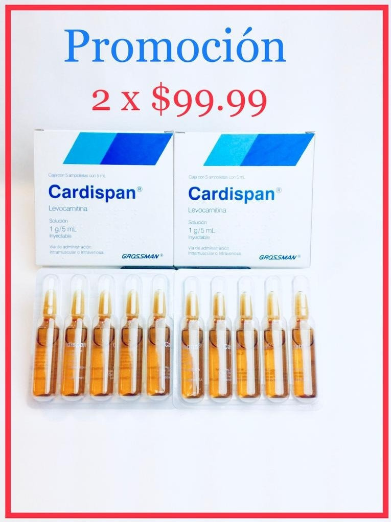2x Cardispan Inyectable (Levocarnitina) | wexhe.com