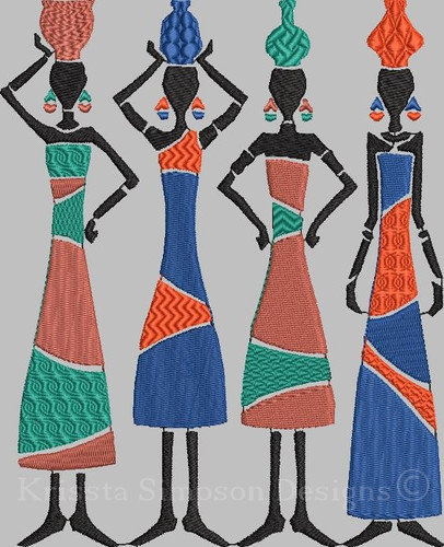 African Tribe People Collection Nr.01 machine embroidery design | K ...