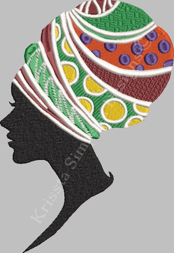 NEW - Native African woman collection Nr.04 machine embroidery design ...