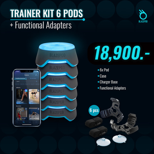 BLAZEPOD Trainer Kit 6 Pods + Functional Adapters | My Site