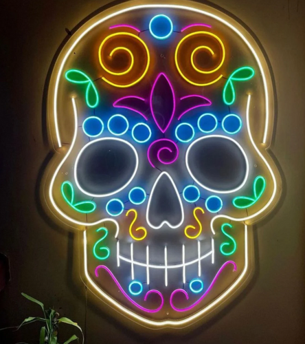 Calavera-flores | Neonlab