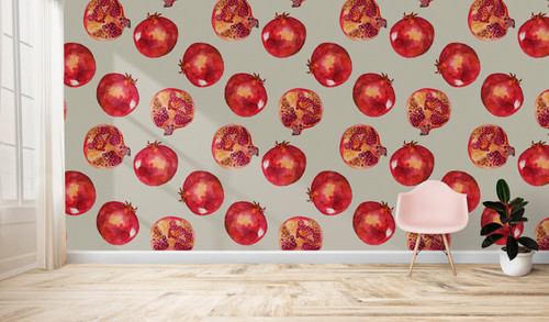 POMEGRANATES | Putty | Fabric Bank