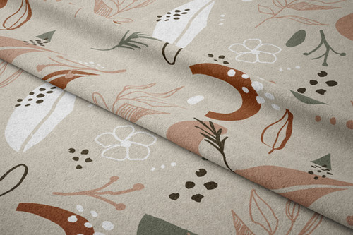 FLORAL | Putty | Fabric Bank