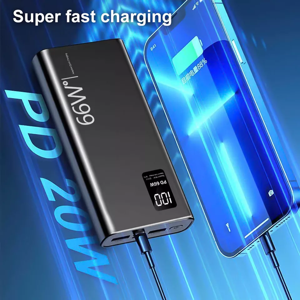 POWER BANK router celular 66W Portátil 30000mAh USB TIPO C LCD | Accecompu