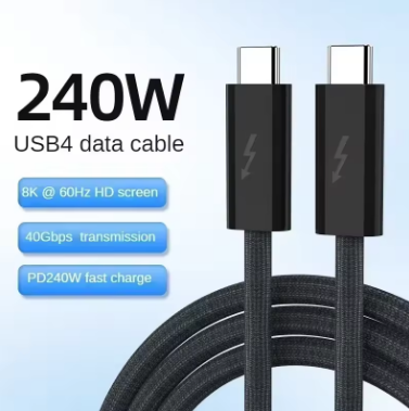 Cable de datos y carga USB 4,0 tipo C 240W con velocidad de 40Gbps vídeo HD 8K T | Accecompu