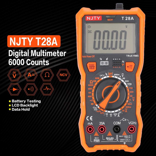 Multímetro Tester Digital Njty T28a True Rms 6000 Ac/dc Comp | Accecompu