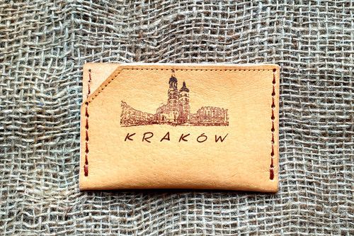 Krakow. Cardholder, mini wallet .Natural leather vegetable tanned ...