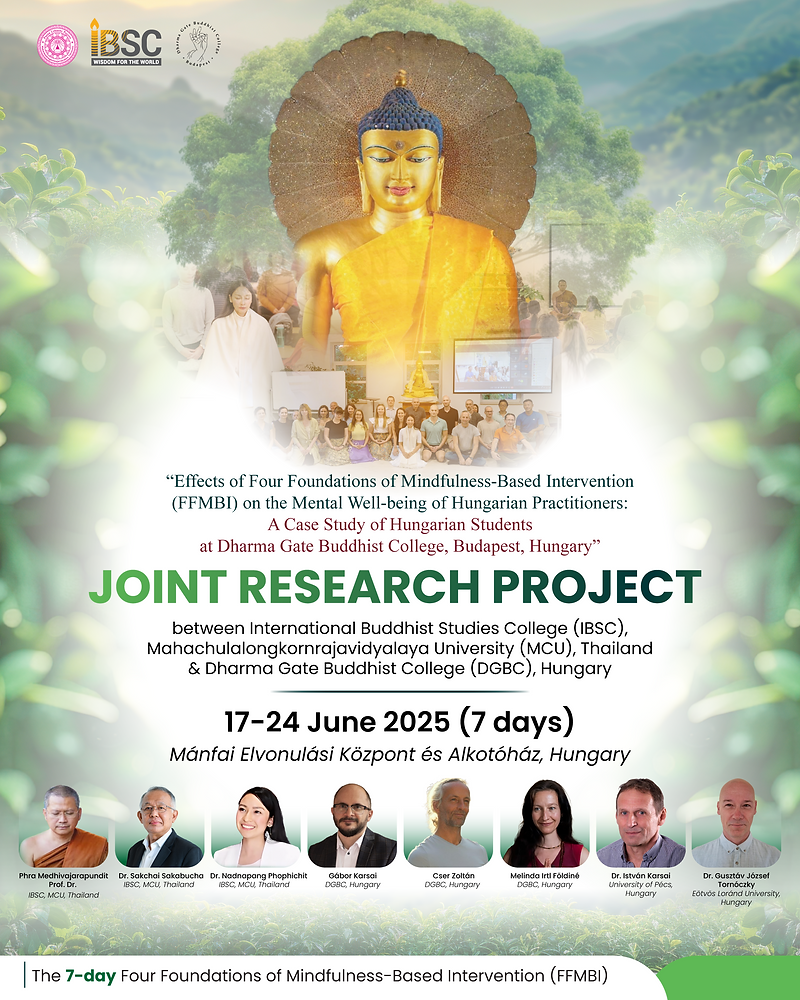 📌 Joint Research Project betweenInternational Buddhist Studies College ...