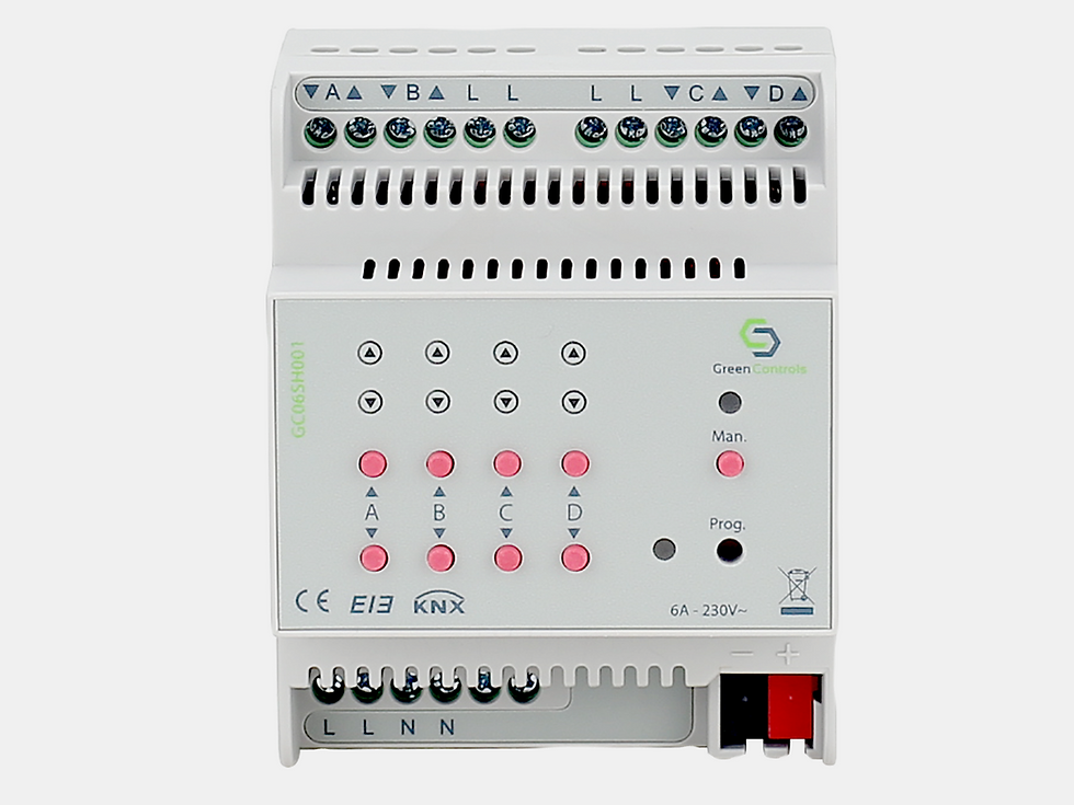 KNX Shutter Actuator, 4 channels, 6A | GreenControls