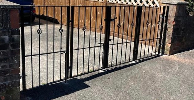 Nottage Forge Driveway Gate solutions for sloping driveways