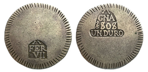 Un duro. Gerona. 1808. MBC+ | Numismatica Saez